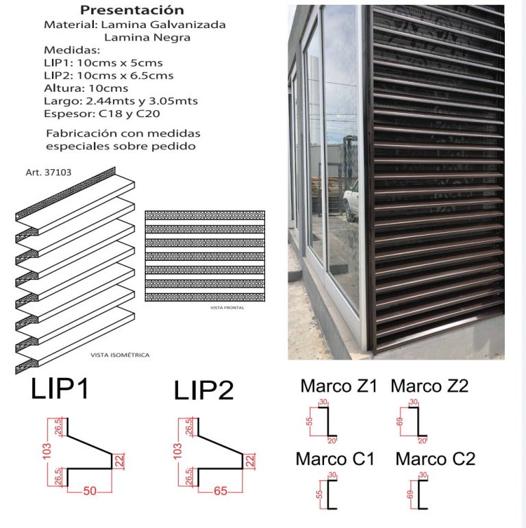 LOUVER INDUSTRIAL PERFORADO
